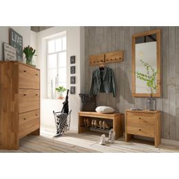 Kombikommode Home Affaire "Dura Kommode Schrank Schuhschrank", braun (buche), B:82cm H:133cm T:27cm, Massivholz, Sideboards, Kombikommode, aus FSC-zertifizierten Massivholz, Breite 82 cm