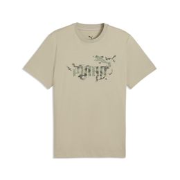 T-Shirt Puma "Camo T-Shirt Herren", Damen, Gr. L, pebble gray beige, Obermaterial: 100% Baumwolle. Rippe: 29% Polyester, 71% Baumwolle, regular fit, Rundhals, Shirts T-Shirt