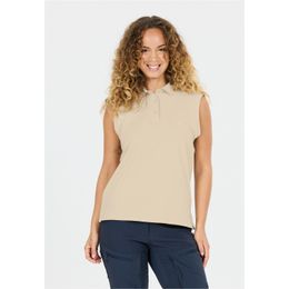 Langarm-Poloshirt WHISTLER "Jamero", Damen, Gr. 36, hellbraun, 96% Baumwolle, 4% Elasthan, unifarben, normal, ohne Ausschnitt, Shirts, Komfort