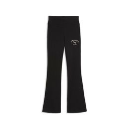 Leggings Puma "CLASS HIGH-RISE FLARED LEGGINS", Damen, Gr. L, N-Gr, Puma schwarz, Jersey, Obermaterial: 95% Baumwolle, 5% Elasthan, unifarben, schmal normal, Hosen Leggings, aus Baumwollmischung, schmale Passform, sportlicher Stil