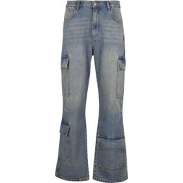 Bequeme Jeans 2Y STUDIOS "2Y Studios Vorin Cargo Baggy Jeans", Herren, Gr. 32, Normalgr&ouml;&szlig;en, vintage blau, 100% Baumwolle, unifarben, Jeans