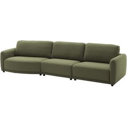 Sch&ouml;ner Wohnen Kollektion 3-Sitzer "Wonder, Modernes Design mit sanfter Rundung", gr&uuml;n, B:349cm H:86cm T:125cm, 99% Polyester, 1% Polyacryl, SCH&Ouml;NER WOHNEN-KOLLEKTION, Sofas, Organische Form, Kammerkissen-Komfort & XXL-Ma&szlig;e