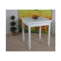 Esstisch Home Affaire "Hugo", wei&szlig;, B:67cm H:75cm T:67cm, Tische, Esstisch, mit Auszugsfunktion