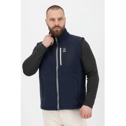 Sweatweste LPO "Sweatweste Raven Knit", Herren, Gr. S, navy, 100% Polyester, regular fit, Westen, mit Langhaarfleece