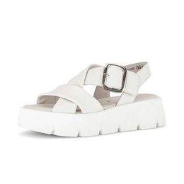 Plateausandaletten Gabor "Plateau Sandale", Damen, Gr. 36, creme, Schuhe