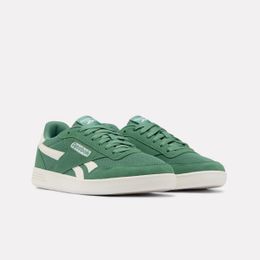 Trainingsschuh Reebok CLASSIC "REEBOK COURT ADVANCE", Damen, Gr. 37,5, fieldgr&uuml;n, chalk, chalk, Leder, Synthetik, Textil, Schuhe