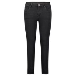 Slim-fit-Jeans Betty Barclay "Damen mit Waschung", Damen, Gr. 36, Normalgr&ouml;&szlig;en, schwarz (schwarz denim), Obermaterial: 56% Baumwolle, 30% Viskose, 12% Polyester, 2% Elasthan, Basic, slim fit, Jeans Slim-fit-Jeans