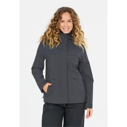 Outdoorjacke WHISTLER "Liel", Gr. 36, dunkelblau, blau, 100% Polyester, unifarben, normal, hoch geschlossener Ausschnitt, Jacken Outdoorjacke, Getapte N&auml;hte