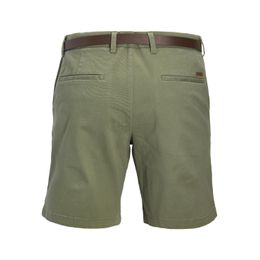 Jack & Jones Chinoshorts JACK & JONES "JPSTADAM BELTED CHINO SHORTS SRT", Herren, Gr. L, N-Gr, deep lichen gr&uuml;n, Web, Obermaterial: 98% Baumwolle, 2% Elasthan, unifarben, regular fit, Hosen Chinoshorts
