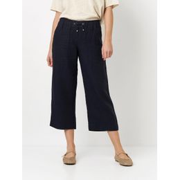 Culotte Toni "Pia", Damen, Gr. 38, N-Gr, navy, Web, Obermaterial: 100% Leinen, weit 3/4-L&auml;nge, Hosen Culotte, Sommerhose aus sommerlicher Leinenqualit&auml;t