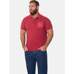 Poloshirt Jan Vanderstorm "Poloshirt HEMPA", Herren, Gr. L, rot melange, Obermaterial: 90% Baumwolle CO. 10% Polyester COOLMAX(R) PES(Coolmax)., Shirts
