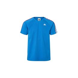 Kurzarmhemd Kappa "Kappa T-shirt KMBanda", Herren, Gr. S, Normalgr&ouml;&szlig;en, blau france, rot md coral, Obermaterial: 100% Baumwolle, Hemden