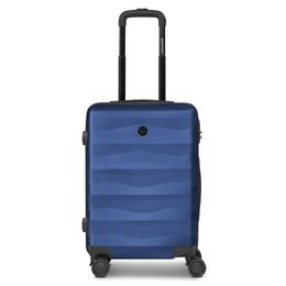 Trolley SMARTBOX "Edition 03 4 Rollen Kabinentrolley 55 cm", Gr. 41 l, blau, ABS, Koffer