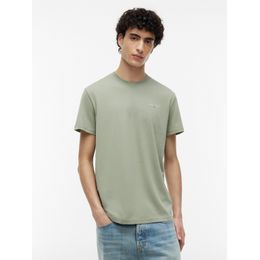 T-Shirt Tommy Jeans "TJM SLIM LINEAR CHEST TEE EXT", Herren, Gr. 4XL, spring olive, Single Jersey, Obermaterial: 100% Baumwolle, regular fit normal, Rundhals, eingesetzt abgesteppte Kante, Shirts T-Shirt, Mit Rundhalsausschnitt