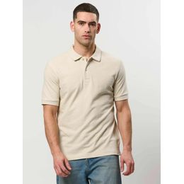 Kurzarmhemd Kappa "Kappa Polo shirt KMLogo", Herren, Gr. L, Normalgr&ouml;&szlig;en, beige fog, Obermaterial: 100% Baumwolle, Hemden