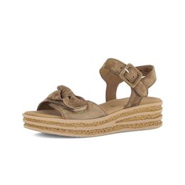 Plateausandaletten Gabor "Plateau Sandale", Damen, Gr. 35, braun, Schuhe