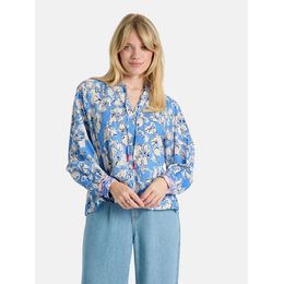 LIEBLINGSST&Uuml;CK Klassische Bluse LIEBLINGSST&Uuml;CK "RukaniL", Damen, Gr. 34, 449p2, air blau, Obermaterial: 100% Baumwolle, loose fit, ohne Ausschnitt, Blusen Bluse, aus 100% Baumwolle