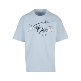 T-Shirt Karl Kani "Karl Kani Karl Kani Authentic Star Logo Tee", Damen, Gr. M, lightblau, 100% Baumwolle, bedruckt, normal, Rundhals, Shirts T-Shirt