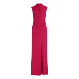 Overall Vera Mont "Damen ohne Arm", Damen, Gr. 36, Normalgr&ouml;&szlig;en, schwarz raspberry, Jersey, Obermaterial: 95% Polyester, 5% Elasthan; Futter: 100% Polyester, figurumspielend, V-Ausschnitt, Overalls Overall, Raffung