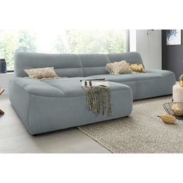 Ecksofa DOMO collection "Cesena moderne Polsterecke mit flachen Armlehnen, L-Form", gr&uuml;n (mint), B:288cm H:81cm T:175cm, Sofas, Ecksofa, fester Sitzkomfort, frei im Raum stellbar