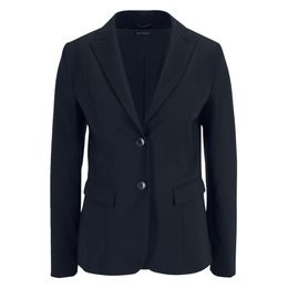 Kurzblazer Betty Barclay "Damen langarm", Damen, Gr. 36, blau (dunkelblau), Obermaterial: 86% Polyester, 14% Elasthan; Futter: 100% Polyester, tailliert normal, Blazer Kurzblazer, Form