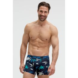 Boxershorts CAMP DAVID "Set:", Herren, Gr. L, 2 Stk., navy, rot, Material: 95% Baumwolle, 5% Elasthan, bedruckt, Unterhosen, mit All Over Print