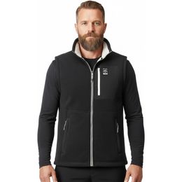 Sweatweste LPO "Sweatweste Raven Knit", Herren, Gr. L, schwarz, 100% Polyester, regular fit, Westen, mit Langhaarfleece