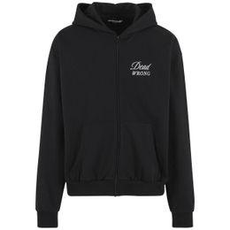 Sweatjacke "Upscale by Mister Tee Dangerous Grounds Oversize Zip Hoody", Herren, Gr. L, schwarz, 100% Baumwolle, UPSCALE BY MISTER TEE, Sweatjacken Sweatjacke