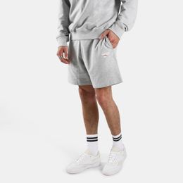 Sweatshorts Reebok "ID SMALL LOGO SHORTS", Herren, Gr. L, N-Gr, medium grau, Obermaterial: 70% Baumwolle, 30% Polyester, Hosen Sweatshorts, sportlicher Stil