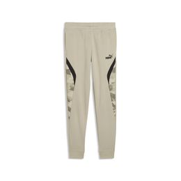 Sporthose Puma "Essentials Camo Jogginghose Jungen", M&auml;dchen, Gr. 164, Normalgr&ouml;&szlig;en, pebble gray beige, Obermaterial: 68% Baumwolle, 32% Polyester. Rippe: 97% Baumwolle, 3% Elasthan. Tasche &ndash; Oben: 100% Baumwolle, regular fit, Hosen Sporthose