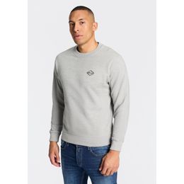 Sweatshirt Replay, Herren, Gr. L, light grau melange, Sweatware, Obermaterial: 90% Baumwolle, 10% Viskose, meliert, regular fit normal, Rundhals, Rippb&uuml;ndchen, Sweatshirts Sweatshirt, in Baumwoll-Qualit&auml;t