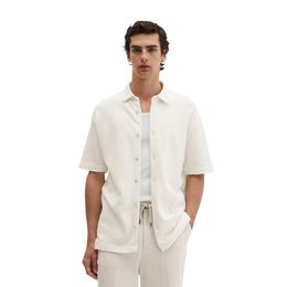 Marc O'Polo Kurzarmhemd MARC O'POLO "mit feiner Struktur", Herren, Gr. L, Normalgr&ouml;&szlig;en, silky wei&szlig;, Obermaterial: 98% Baumwolle, 2% Elasthan, unifarben, loose fit normal, normaler Saum, Hemden