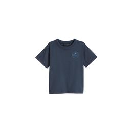 Marc O'Polo T-Shirt MARC O'POLO "mit beidseitigem Print", Jungen, Gr. 104/110, blau, Obermaterial: 100% Baumwolle, unifarben, regular fit, normaler Saum, Shirts T-Shirt