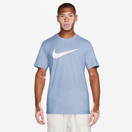 T-Shirt Nike Sportswear "M NSW TEE ICON SWOOSH", Herren, Gr. 4XL, hydrogen blau, Jersey, Obermaterial: 100% Baumwolle, normal, Rundhals, Shirts T-Shirt, Kurzarm, Rundhalsausschnitt, aus Baumwolle