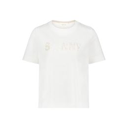 Kurzarmshirt Cartoon "Damen mit Rundhalsausschnitt", Damen, Gr. 34, patch cream, nature, Obermaterial: 100% Baumwolle, loose fit normal, Rundhals, Shirts, Druck