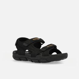 Sandale Wrangler "BUSTER SANDAL MEN LOW", Damen, Gr. 40, schwarz, Synthetik, Schuhe Sandale