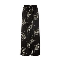 Lily & Lionel Jerseyhose LILY AND LIONEL "Lillibet Wide Leg Large Floral Print Trouser Damen", Damen, Gr. 36, Normalgr&ouml;&szlig;en, schwarz, 100% Polyester, normal, Hosen Jerseyhose