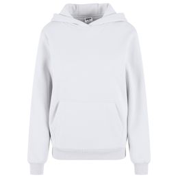 Kapuzenpullover Urban Classics "Urban Classics Ladies Fluffy Hoody", Damen, Gr. L, wei&szlig;, 70% Baumwolle, 30% Polyester, unifarben, normal, ohne Ausschnitt, Pullover Kapuzenpullover