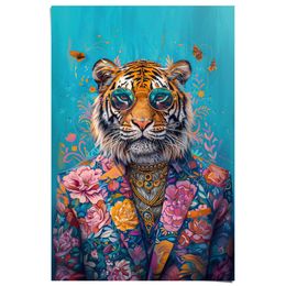 Poster Reinders "Dressed Tiger", bunt (farbe bild(er): mehrfarbig), B:61cm H:91,5cm T:0,1cm, Bilder, Poster, Teenager Zimmer - Mehrfarbig - 150 gr. Papier - Tiere - 61x91,5 cm
