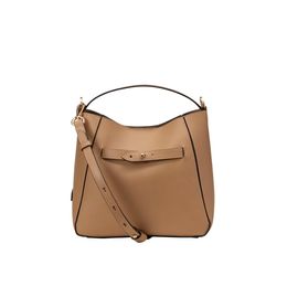 Marc O'Polo Umh&auml;ngetasche MARC O'POLO "aus edlem Kalbleder", Damen, Gr. B/H/T: 23cm x 22cm x 11cm, warm taupe, Leder, unifarben, Taschen Umh&auml;ngetasche