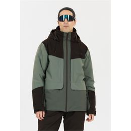 Skijacke WHISTLER "Kingmann", Herren, Gr. L, gr&uuml;n (dunkelgr&uuml;n), 100% Polyester, mehrfarbig, lang, ohne Ausschnitt, Jacken Skijacke, mit 10.000 mm Wassers&auml;ule