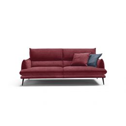 2,5-Sitzer Egoitaliano "FUNNY, hochwertiges und aktuelles Design, bequeme R&uuml;ckenlehne", rot (burgundy), B:210cm H:90cm T:95cm, 100% Polyester, Sofas, toller Sitzkomfort