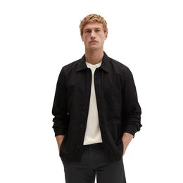 Marc O'Polo Kurzjacke MARC O'POLO "aus Bio-Baumwolle und Leinen", Herren, Gr. 3XL, schwarz, Obermaterial: 88% Baumwolle, 12% Leinen, unifarben, regular fit, Manschette, Jacken Kurzjacke