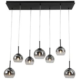 Novel H&auml;ngeleuchte, Schwarz, Chrom, Metall, Kunststoff, Glas, 31x120x110 cm, Lampen & Leuchten, Innenbeleuchtung, H&auml;ngelampen, Pendelleuchten