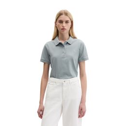 Marc O'Polo Poloshirt MARC O'POLO "aus Piqu&eacute;-Jersey", Damen, Gr. S, quiet sea, Obermaterial: 96% Baumwolle, 4% Elasthan, unifarben, regular fit, Shirts