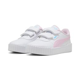 Sneaker Puma "CARINA 3.0 JELLY HEAVEN V PS", M&auml;dchen, Gr. 32, Puma wei&szlig;, pearl pink, Synthetik, unifarben, Schuhe Sneaker, f&uuml;r Kinder, mit Klettverschluss, mit profilierter Gummilaufsohle