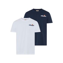 T-Shirt Ellesse "VOODOO TEE SET", Damen, Gr. L, wei&szlig;, navy, Obermaterial: 100% Baumwolle, Shirts T-Shirt, f&uuml;r Erwachsene, sportlicher Stil, f&uuml;r Freizeit und aktive Tage