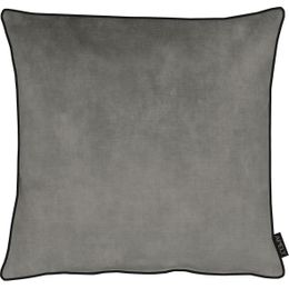 Dekokissen Apelt "Ruby" Gr. 1, grau (grau, unifarben), B:46cm H:1cm L:46cm, Polyester, Dekokissen_Sitzkissen_Kissenh&uuml;llen, Kissenh&uuml;lle ohne F&uuml;llung, 1 St&uuml;ck