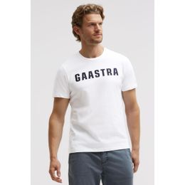 Rundhalsshirt Gaastra, Damen, Gr. L, wei&szlig;, Single Jersey, Material: 100% Baumwolle, bedruckt, regular fit normal, Rundhals, eingesetzt gerader Abschluss, Shirts Rundhalsshirt, aus Baumwolle