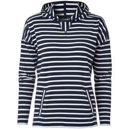 Armor lux Damen-Hoodie gestreift L Navy-Wei&szlig;